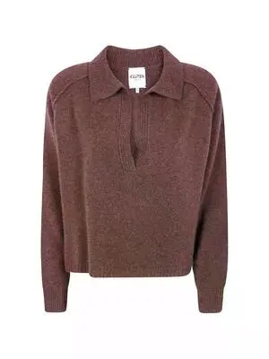 KUJTEN Cashmere Polo-collar Sweater - Brown