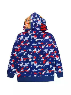 A BATHING APE Sta Strike Camo Shark Camouflage Zip-up Hoodie