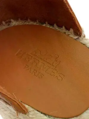 Hermès 2020s Tipori Kelly Buckle Wedge Sandals