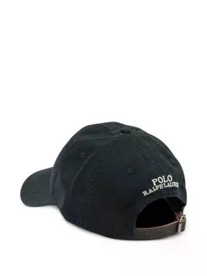 Polo Ralph Lauren Cotton Baseball Cap With Embroidered Polo Bear Motif - Black