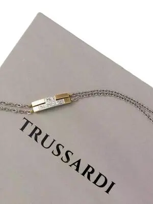 TRUSSARDI Crystal Embellished Double-chain Bracelet