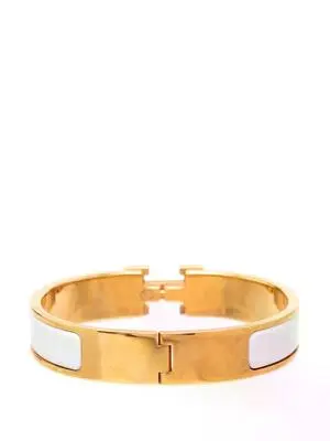 Hermès Enamel And -tone Metal H Clasp Bracelet