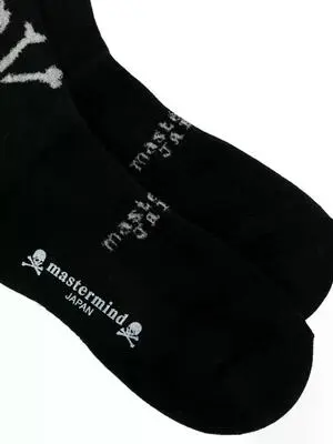 MASTERMIND WORLD Skull-intarsia Ribbed Socks