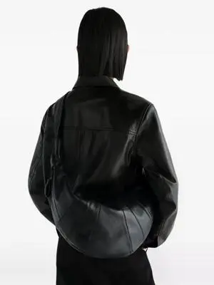 LEMAIRE Croissant Leather Shoulder Bag - Black