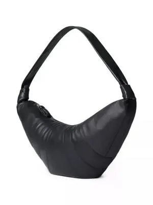 LEMAIRE Croissant Leather Shoulder Bag - Black