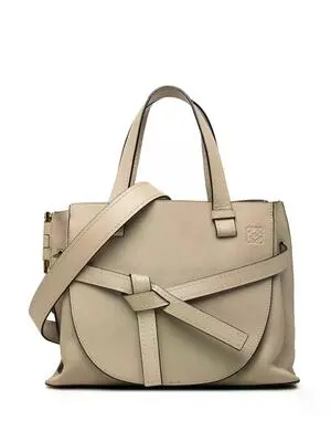 Loewe 2019 Small Leather Gate Top Handle Satchel - Neutrals