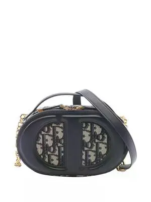 Dior 2015-2026 Oblique Canvas Cd Signature Flap Crossbody Bag - Blue