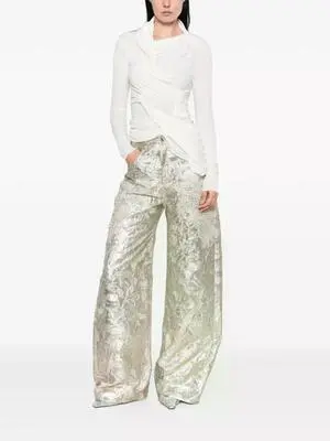 MARQUES' ALMEIDA Crystal-embellished Wide-leg Trousers