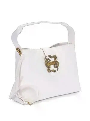 Just Cavalli Snake-plaque Shoulder Bag - White