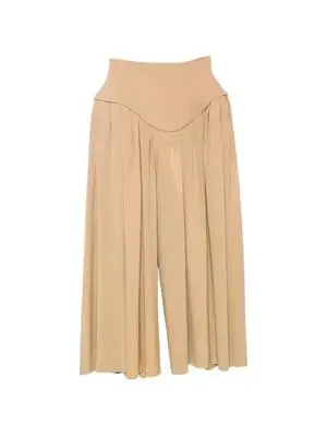 A.W.A.K.E. Mode Pleated Wide-leg Trousers - Neutrals
