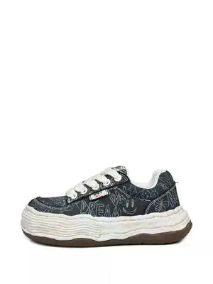 Mihara Yasuhiro Oliver Og Sole Graffiti Printed Canvas Low-top Sneakers