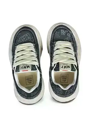 Mihara Yasuhiro Oliver Og Sole Graffiti Printed Canvas Low-top Sneakers