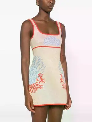 Retrofete Valcra Crystal-embellished Intarsia-knit Dress