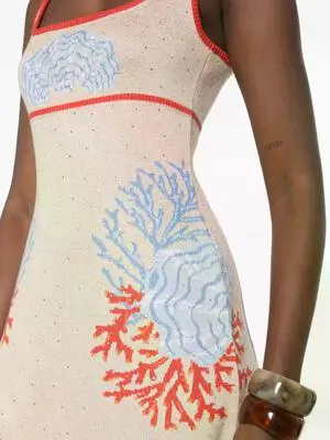 Retrofete Valcra Crystal-embellished Intarsia-knit Dress