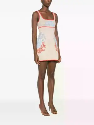 Retrofete Valcra Crystal-embellished Intarsia-knit Mini Dress