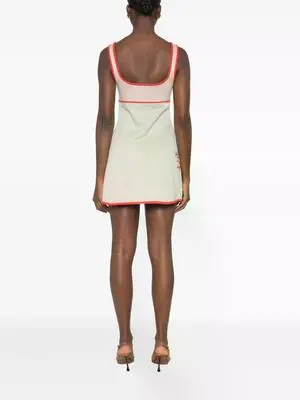 Retrofete Valcra Crystal-embellished Intarsia-knit Mini Dress
