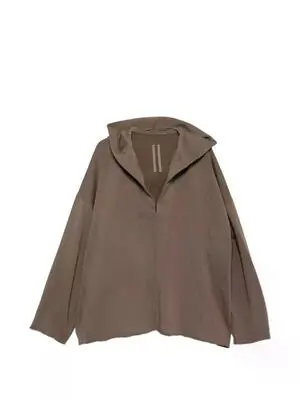 Rick Owens Raw-cut Hooded Hoodie - Brown