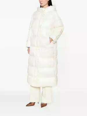 TWINSET Quilted Hooded Coat - White