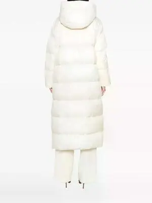 TWINSET Quilted Hooded Coat - White
