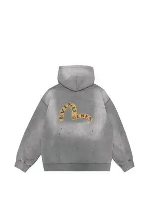 EVISU Genes Logo Distressed Hoodie