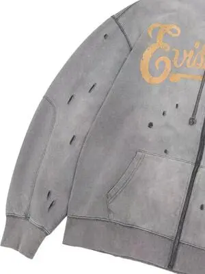 EVISU Genes Logo Distressed Hoodie