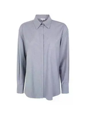 Antonelli Firenze Chest-pocket Wool Shirt - Grey