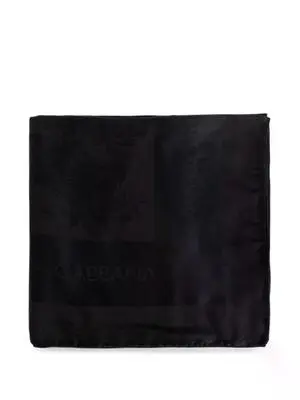 Dolce & Gabbana Logo-jacquard Satin Scarf - Black