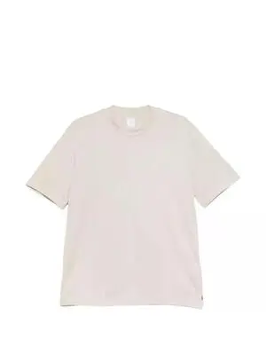 Eleventy Logo-embroidered T-shirt - Neutrals