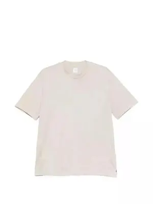 Eleventy Logo-embroidered T-shirt - Neutrals
