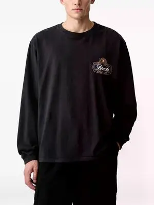 Rhude Logo-print Long-sleeve T-shirt - Black