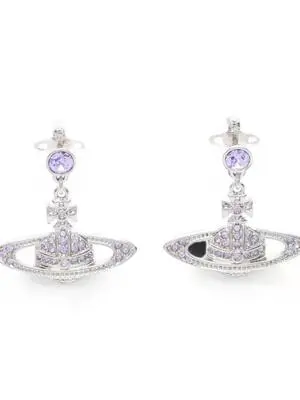 VIVIENNE WESTWOOD Mini Bas Relief Drop Earrings - Silver