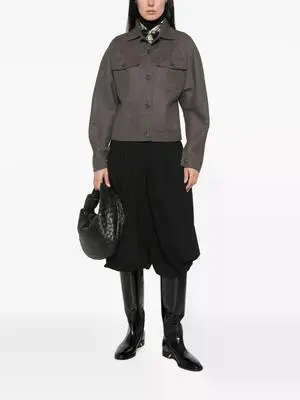 Max Mara Button-up Single Breasted Jacket - Grey