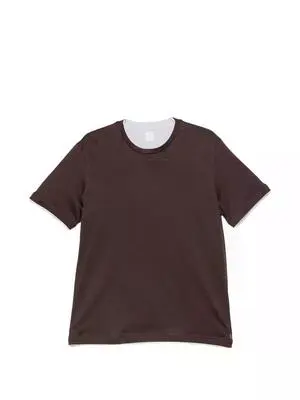 Eleventy Contrast-trim T-shirt - Purple