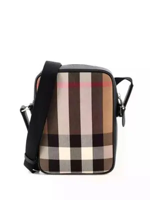 Burberry Vertical Paddy Bag Vintage Check Canvas Crossbody Bag - Brown