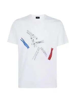 Paul Smith Clothespin-print T-shirt - White