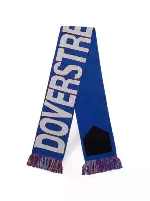 DOVER STREET MARKET Logo-intarsia Football Scarf - Blue