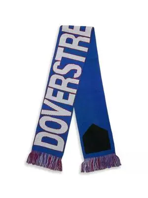 DOVER STREET MARKET Logo-intarsia Football Scarf - Blue
