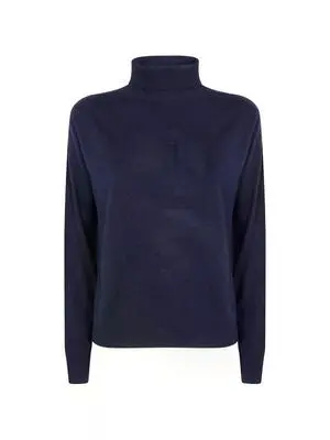 DRUMOHR Roll-neck Wool Sweater - Blue