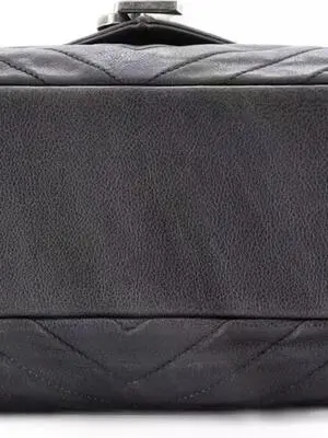 Saint Laurent Classic Monogram College Bag Matelasse Chevron Leather Large Shoulder Bag