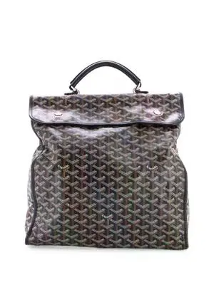 Goyard Saint Leger Briefcase Coated Canvas Backpack - Black
