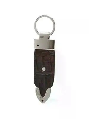 ERALDO Croc-effect Concho-embellished Keyring