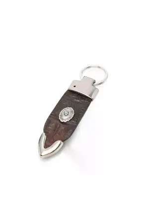 ERALDO Croc-effect Concho-embellished Keyring