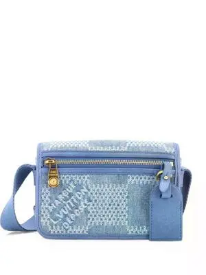 LOUIS VUITTON Bosphore Wearable Wallet 3d Damier Giant Denim Shoulder Bag - Blue
