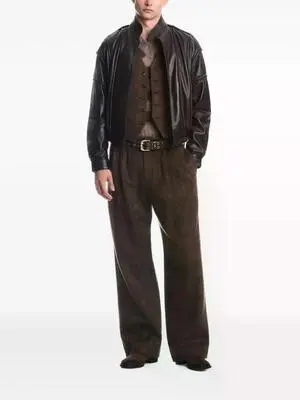 Emporio Armani Panelled Leather Jacket