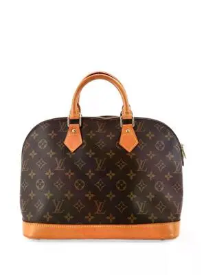 LOUIS VUITTON Vintage Alma Handbag Monogram Canvas Pm Satchel - Brown