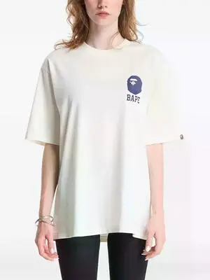 A BATHING APE Logo-print Relaxed-fit T-shirt - Neutrals