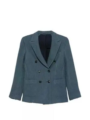 Eleventy Double-breasted Cashmere Jacket - Blue