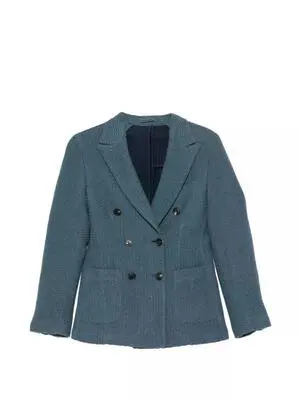 Eleventy Double-breasted Blazer - Blue