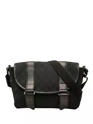 Gucci 2000-2015 Gg Canvas Crossbody Bag - Black