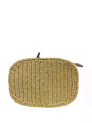 Prada 2013-2026 Mini Raffia Effect Crochet Bucket Bag Satchel